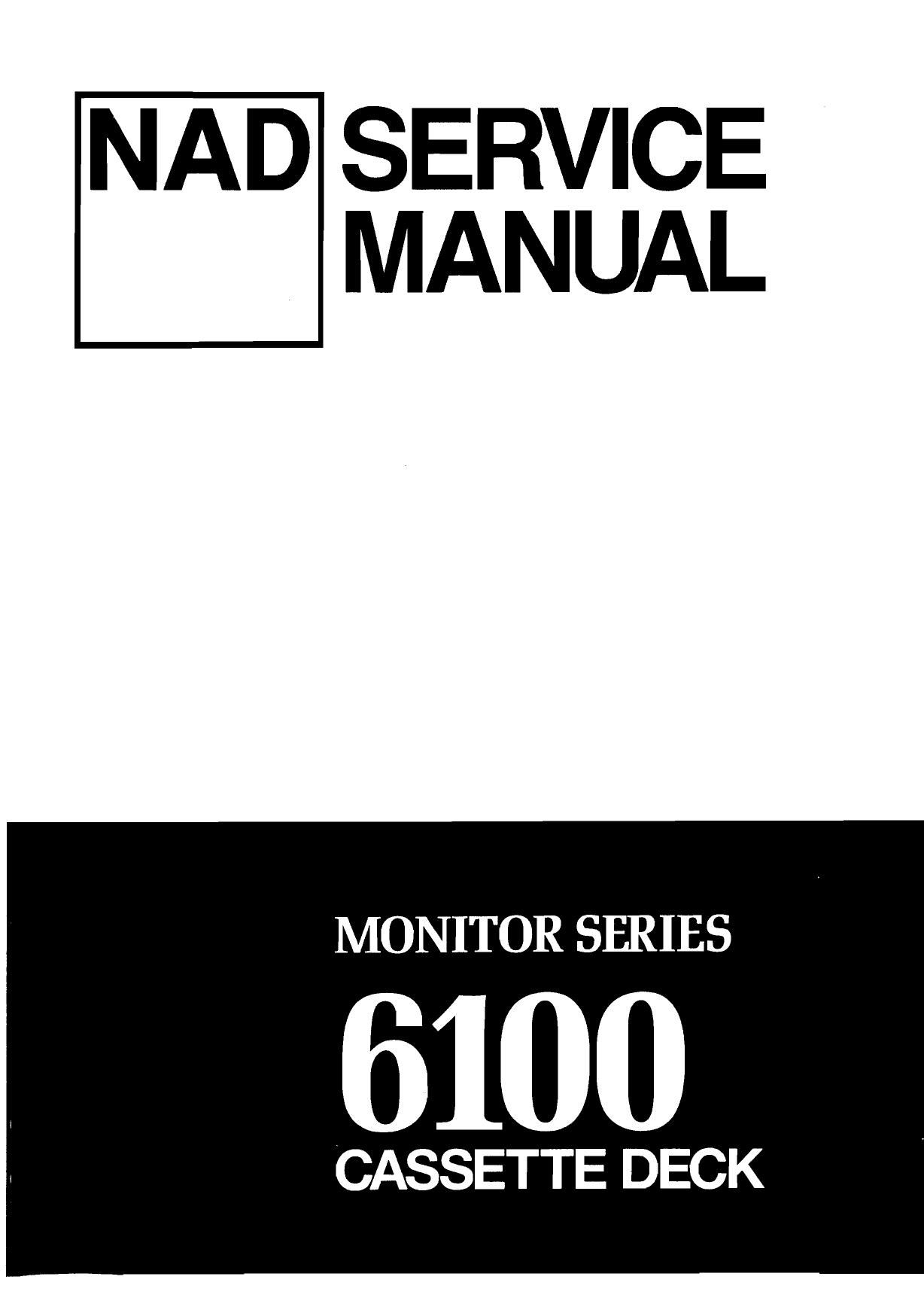 Free Audio Service Manuals Free Download Nad 6100 Service Manual